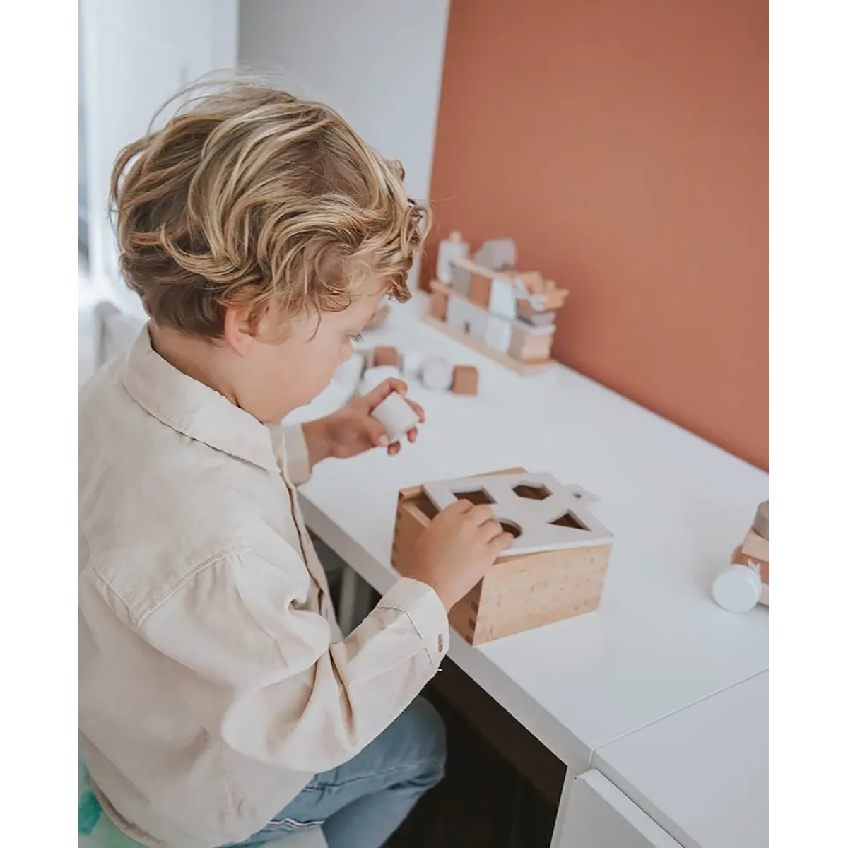 Toy label label from natural wood Sorting box (18+ months) - Alouette ...