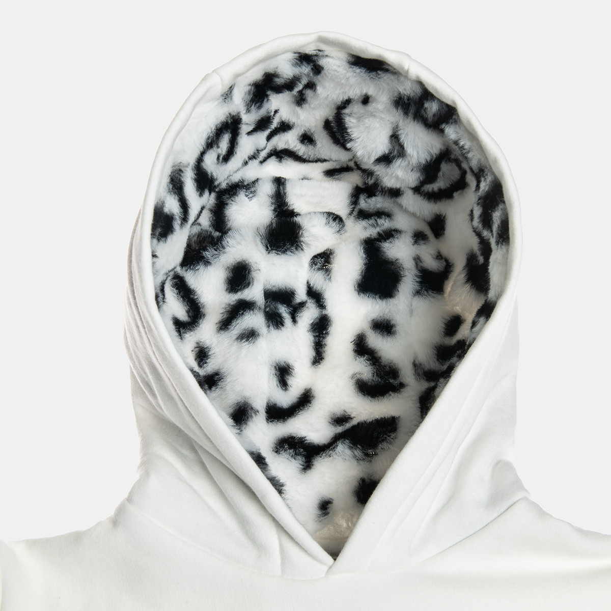 Long sleeve top cotton fleece blend with animal print hood (6-14 years ...