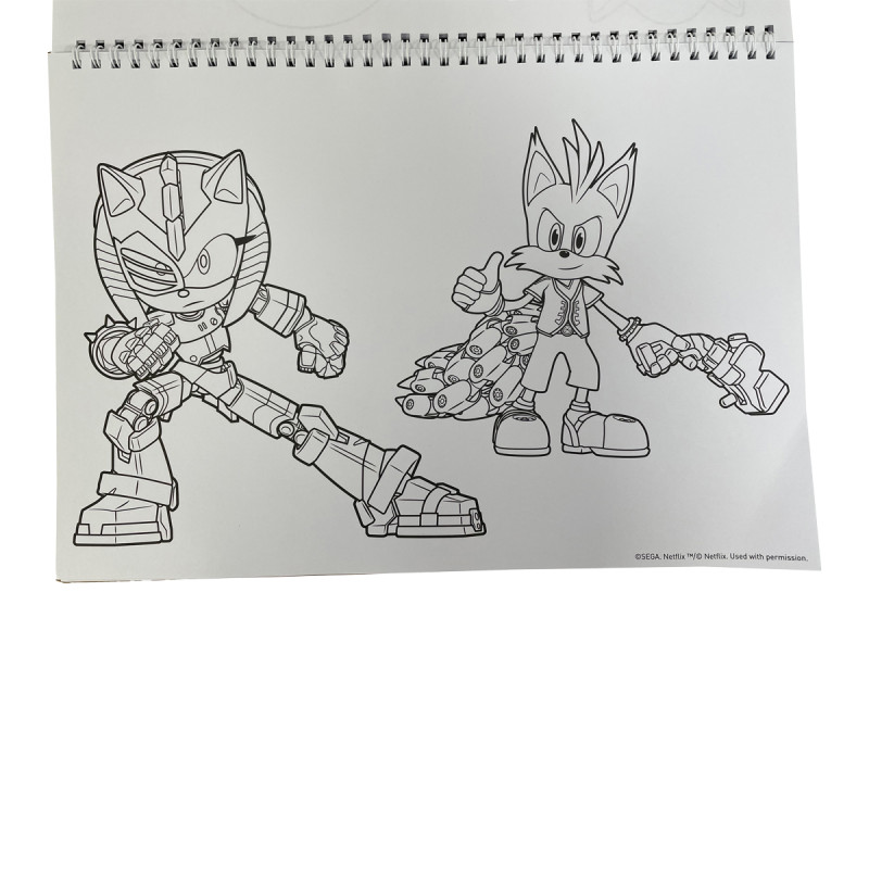 Μπλοκ ζωγραφικής 23x33εκ. με αυτοκόλλητα Sonic the Hedgehog - Alouette ...