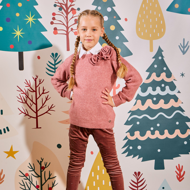 Leggings velour with hearts pattern (6-14 years) - Alouette | Βρεφικά ...